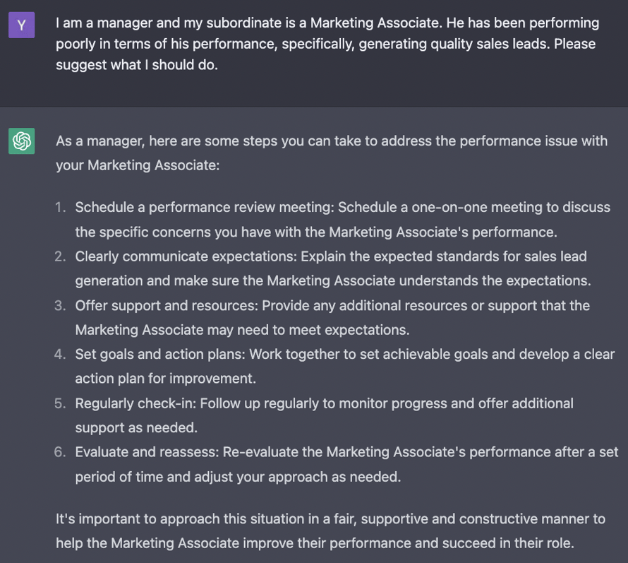 Exploring ChatGPT for People Management and Leadership | EngageRocket